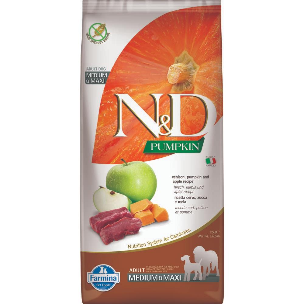 Farmina N&D Pumpkin Venison Apple Dog Food 12kg - AD MED-MAXI