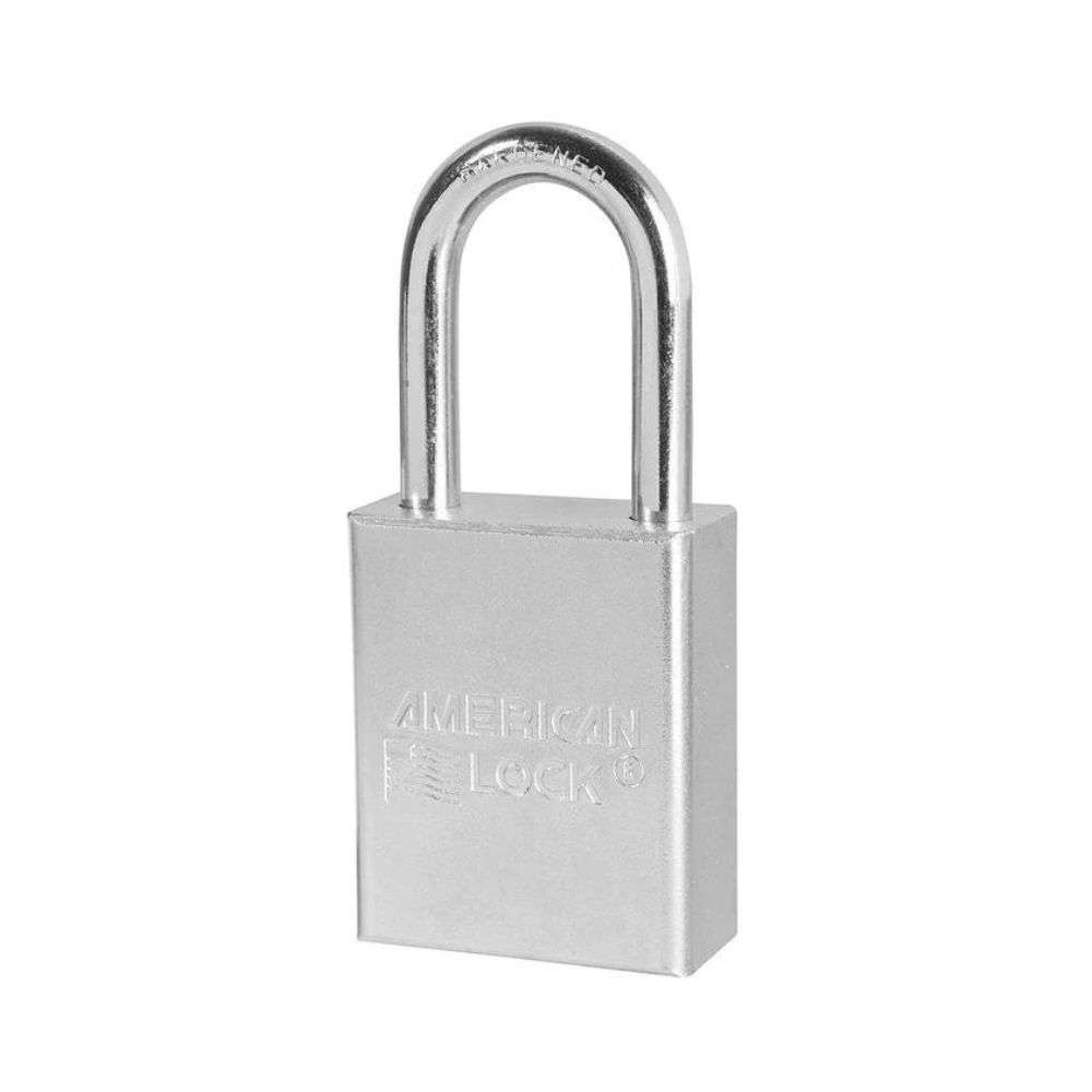 American Lock Steel Padlock, 1-1/2" Shackle, KA