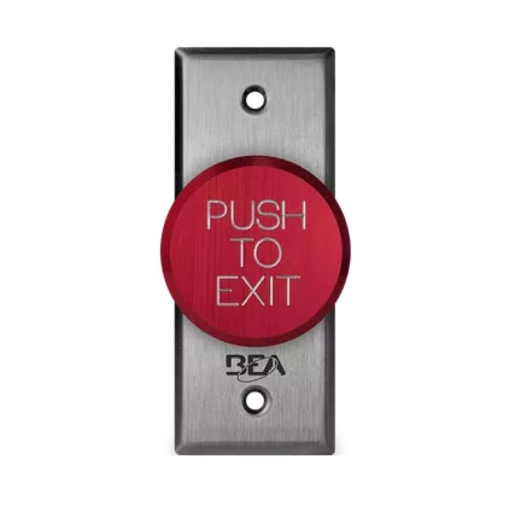 BEA Pneumatic Button 1-5/8" Plate, 2" Red Button-Push to Exi