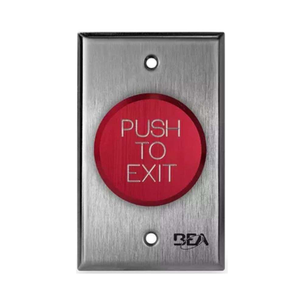 BEA Pneumatic Button 2" Plate-2" Red Button-Push to Exit