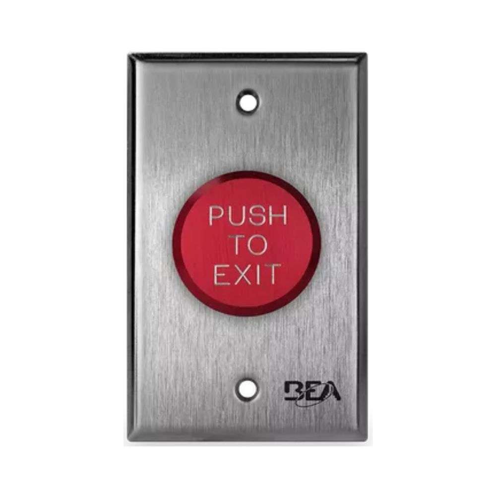 BEA Pneumatic Button 2" Plate-1-5/8" Red Button-Push to Exit