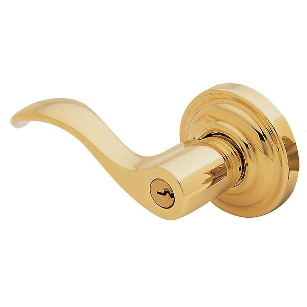 Baldwin Hardware Estate Wave Keyed Entry Lever with Classic Rose