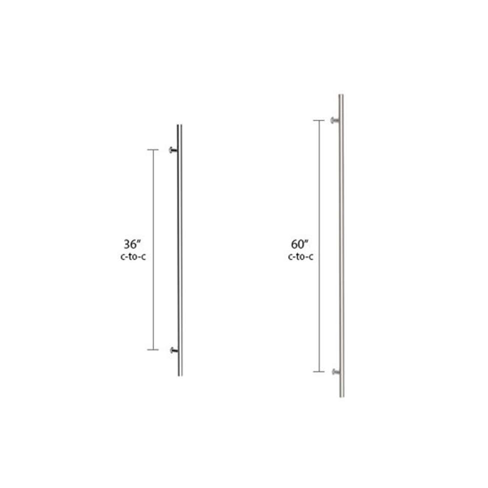 Emtek 86189 Stainless Steel Round Door Pull (36" C-to-C)