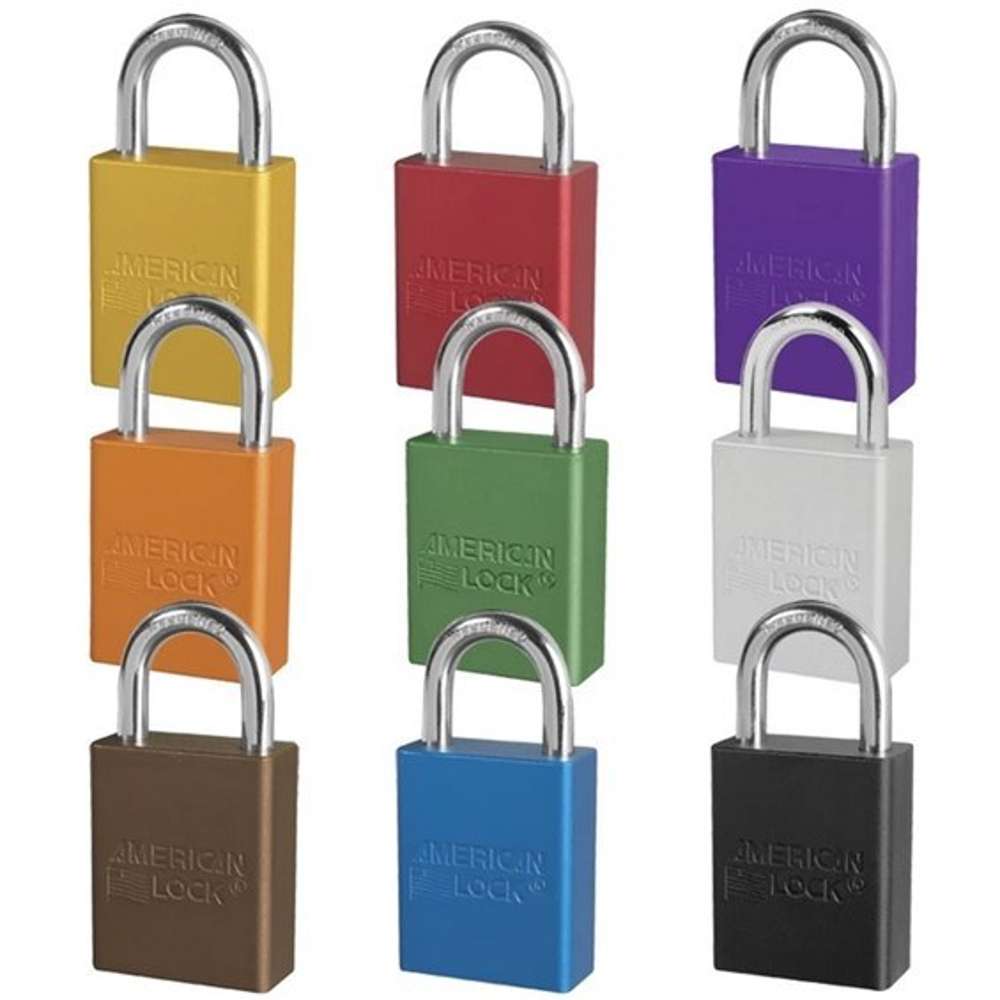 American No. A1165NKABRN Aluminum 6-Pin Safety Padlock