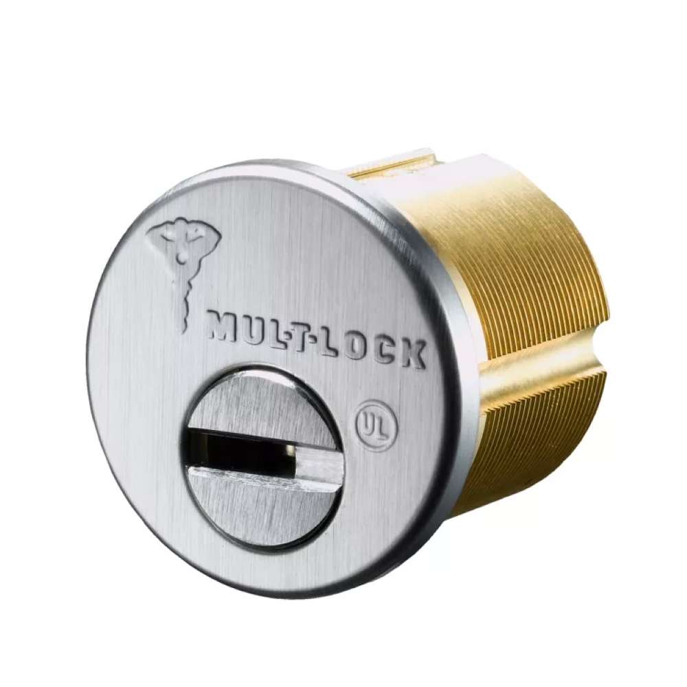 Mul-T-Lock 206SP-MOR4-C03-26-D Mortise Cylinder MTL-600 1 1/2" Chrome ...